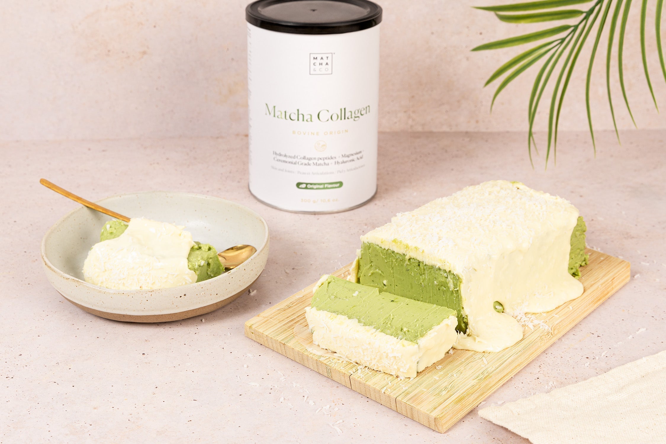 Baton kokosowy, matcha i kolagen – Matcha & CO